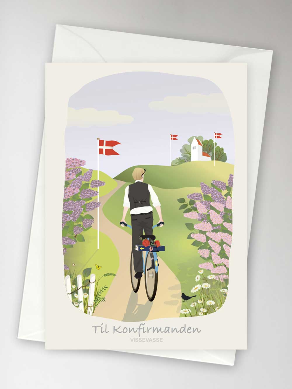 Konfirmationskort til dreng fra ViSSEVASSE - Se kortet her