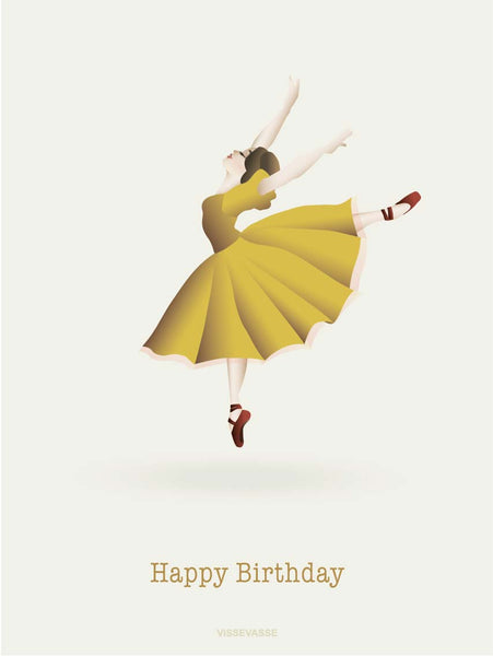 Happy Birthday - ballerina - køb fødselsdagskortet her! – ViSSEVASSE